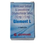 Montelukast sodium/ Levocetrizine(10/5mg) Glemont L Tablets 7’s ...